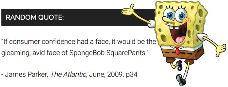 Spongebob Consumer Confidence - The Monday Morning Memo