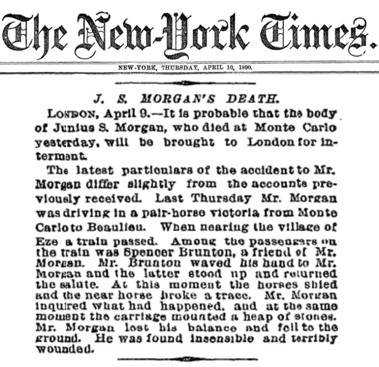 JS Morgan Death - The Monday Morning Memo