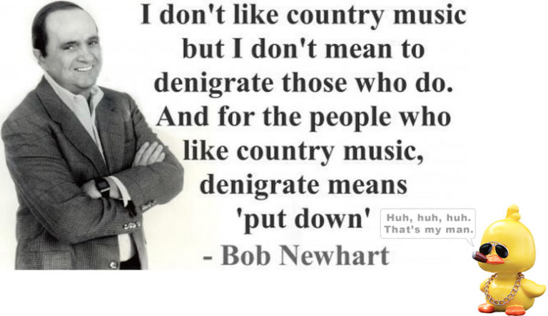 Bob Newhart on Country Music - The Monday Morning Memo
