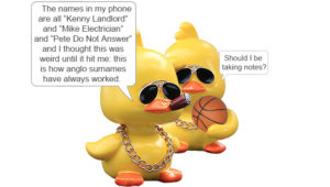 Friar Duck names in phones - The Monday Morning Memo