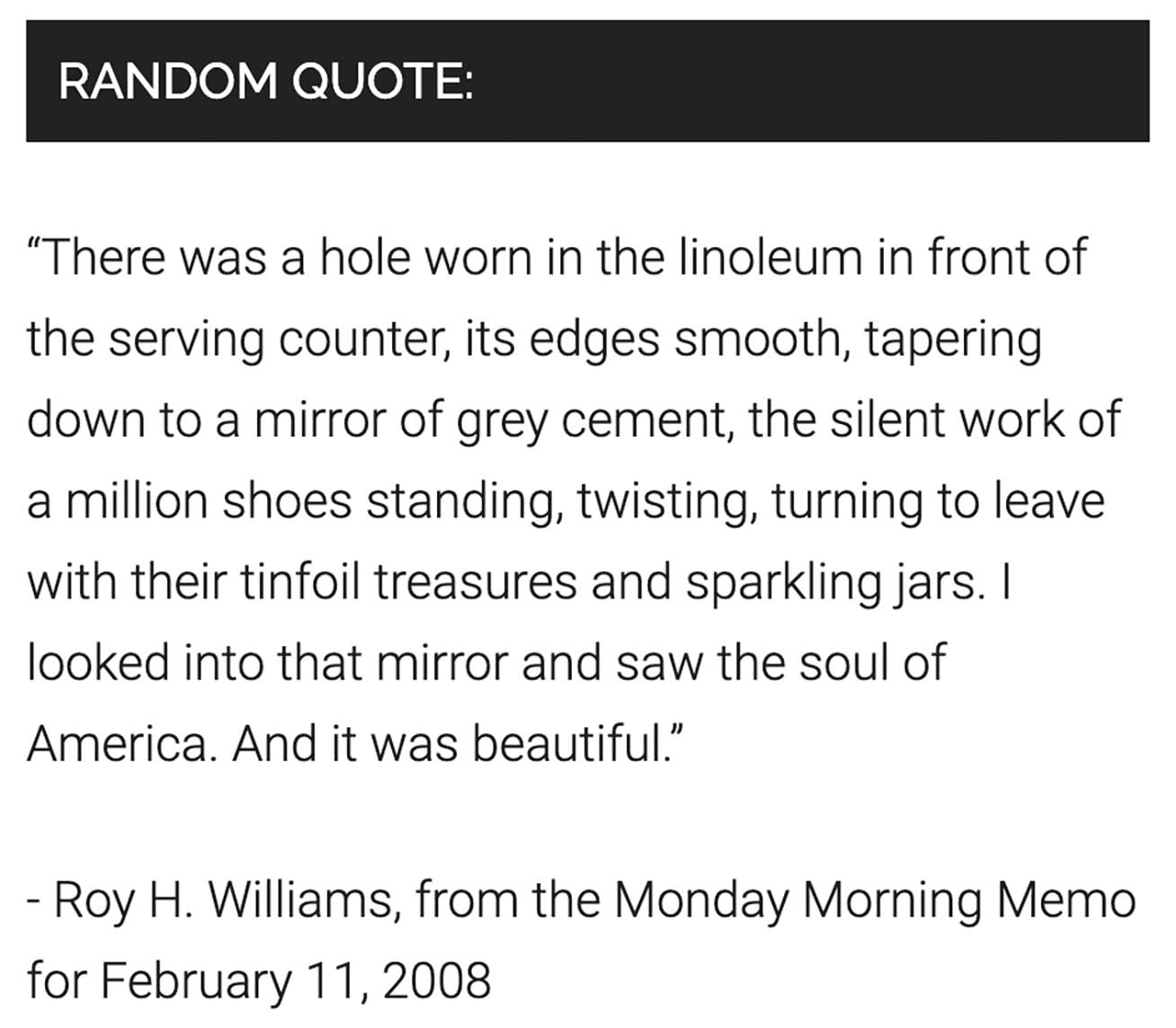 Random Quote about Ardmore - The Monday Morning Memo